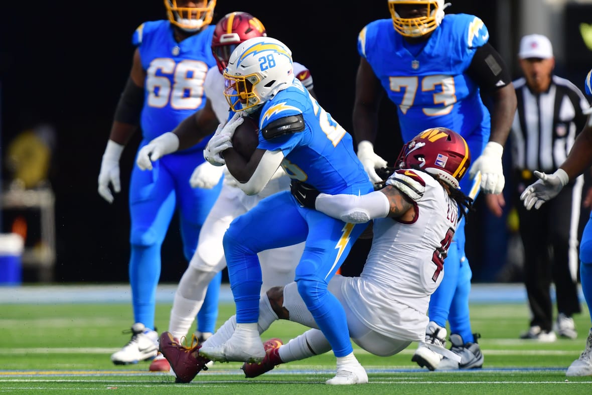 Start Chargers RB Kimani Vidal Or Hassan Haskins In Fantasy Football ...