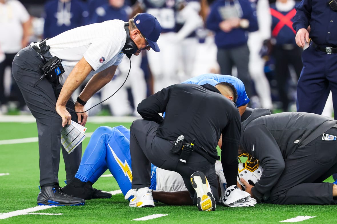 Chargers RB Avoids Critical Injury After Brutal Hit - LAFB Network